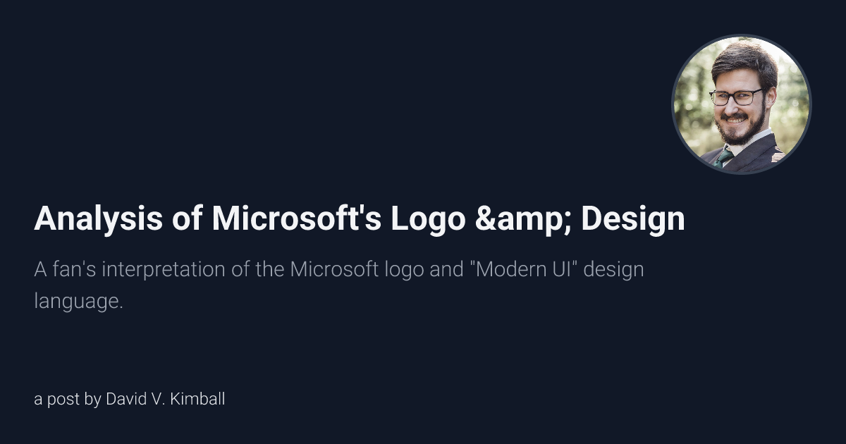 Analysis of Microsoft's Logo & Design - David V. Kimball